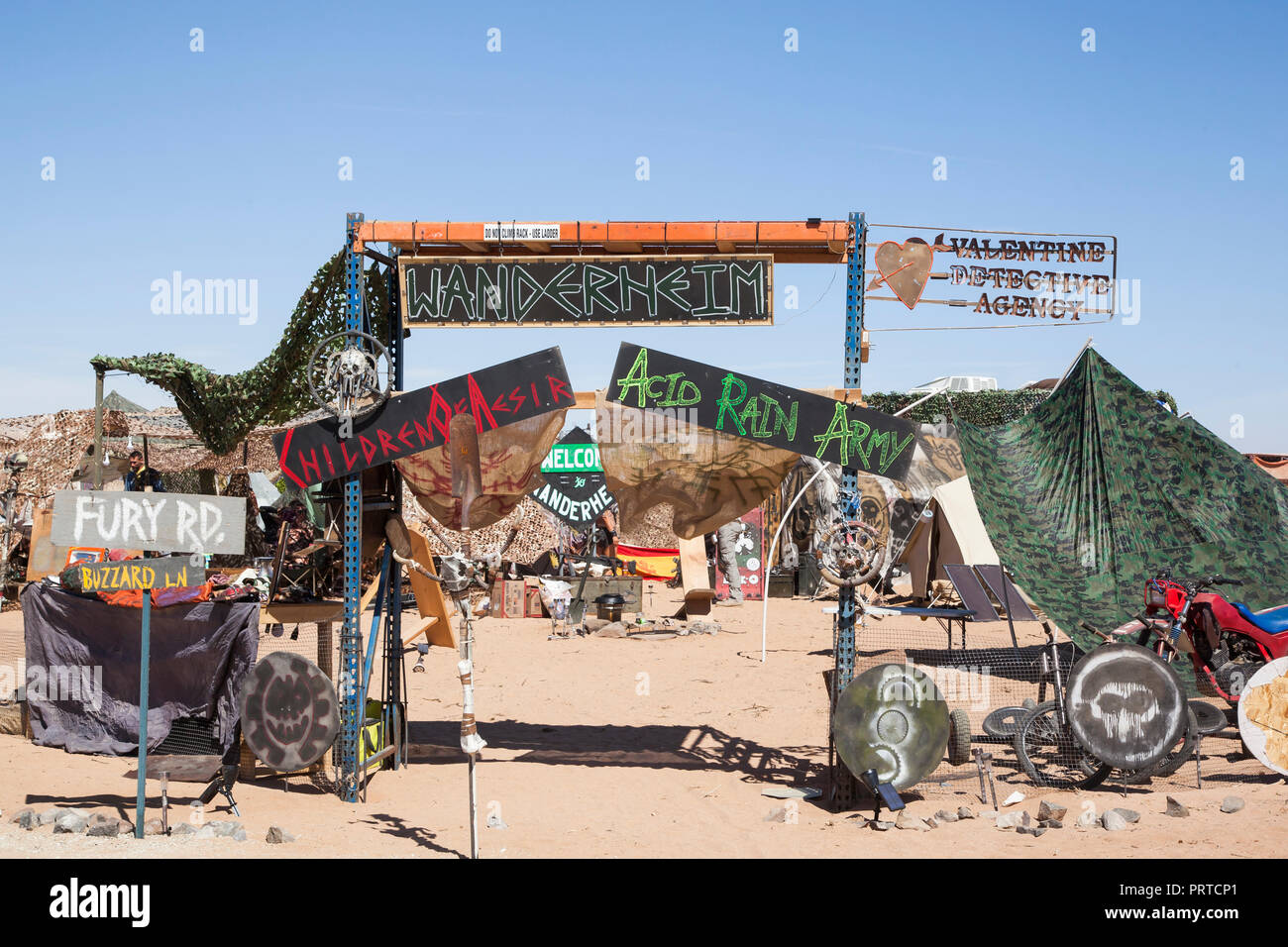 Edwards, CA/USA - September 2018: The annual Wasteland Weekend post ...