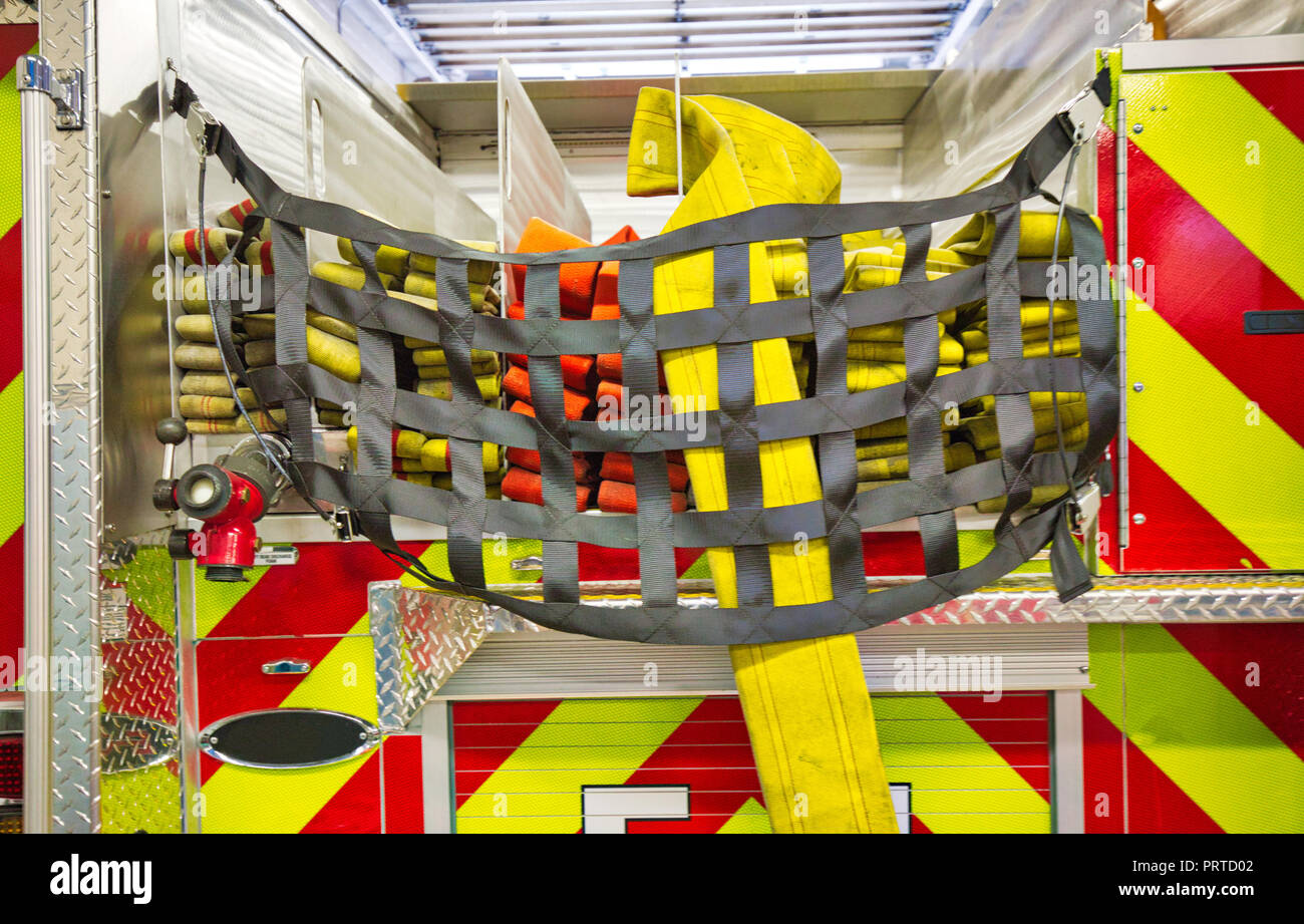 Firemen uniform and equipment at fire station Stock Photo - Alamy