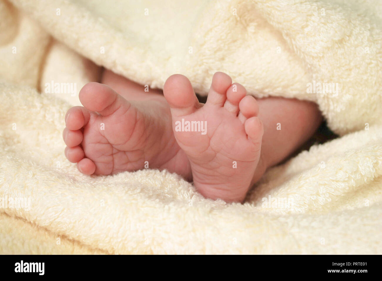 Feet newborn baby Stock Photo - Alamy