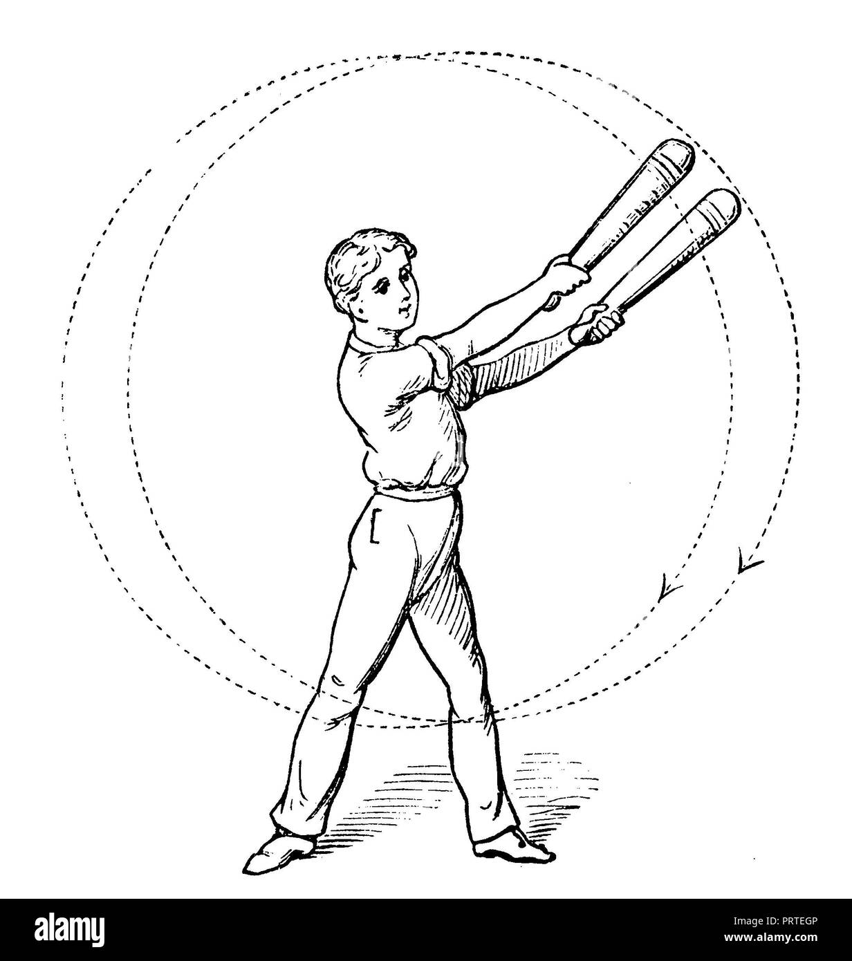 cone swing, arm circle with two cones Stock Photo - Alamy