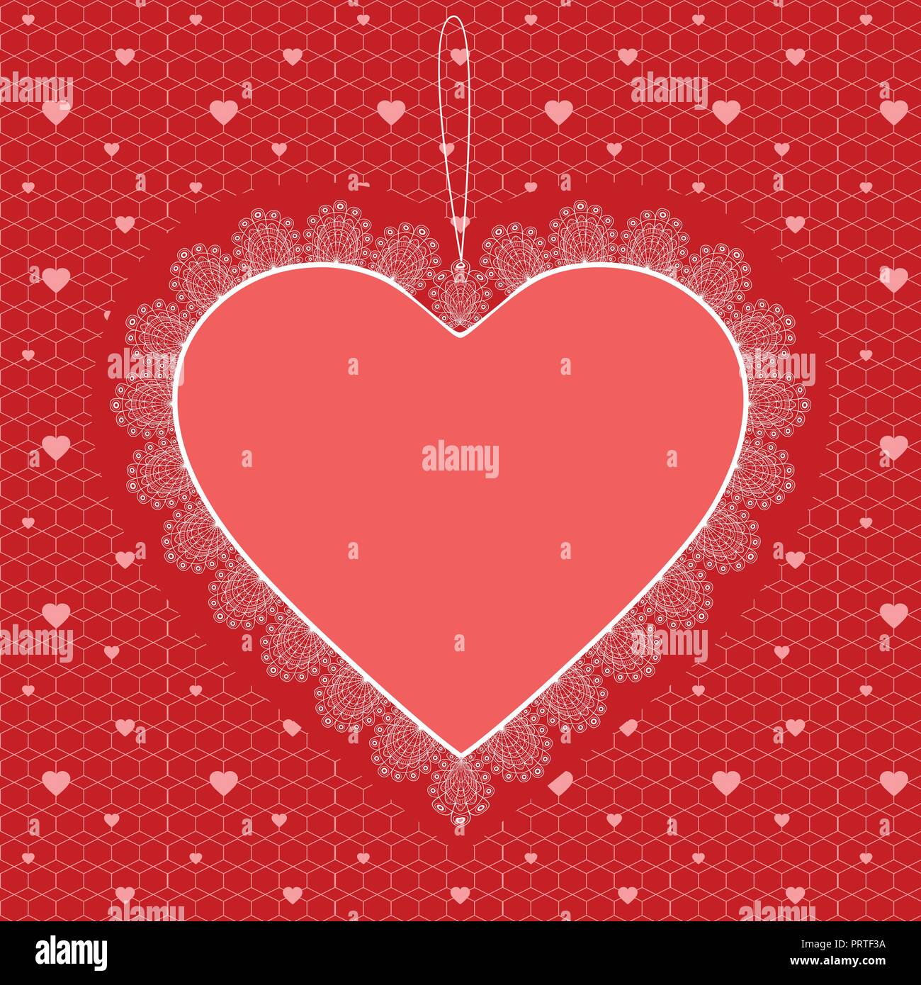 Frame painted valentine heart texture. Isolated placer circle red love ...