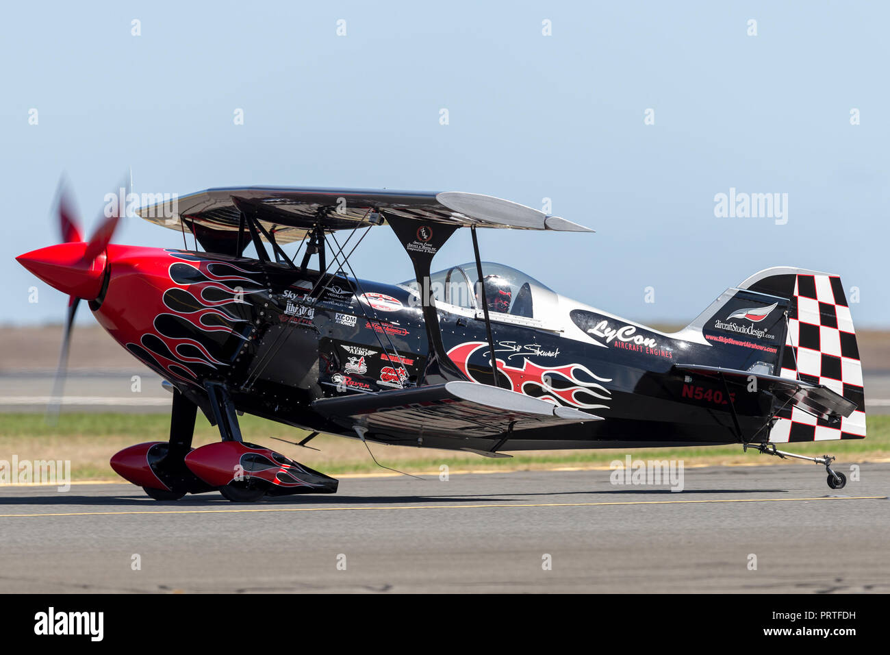 Skip Stewart flying his highly modified Pitts S-2S biplane Prometheus ...