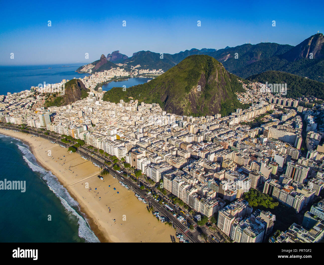 Copacabana Beach in Copacabana district, Rio de Janeiro, Brazil. South ...