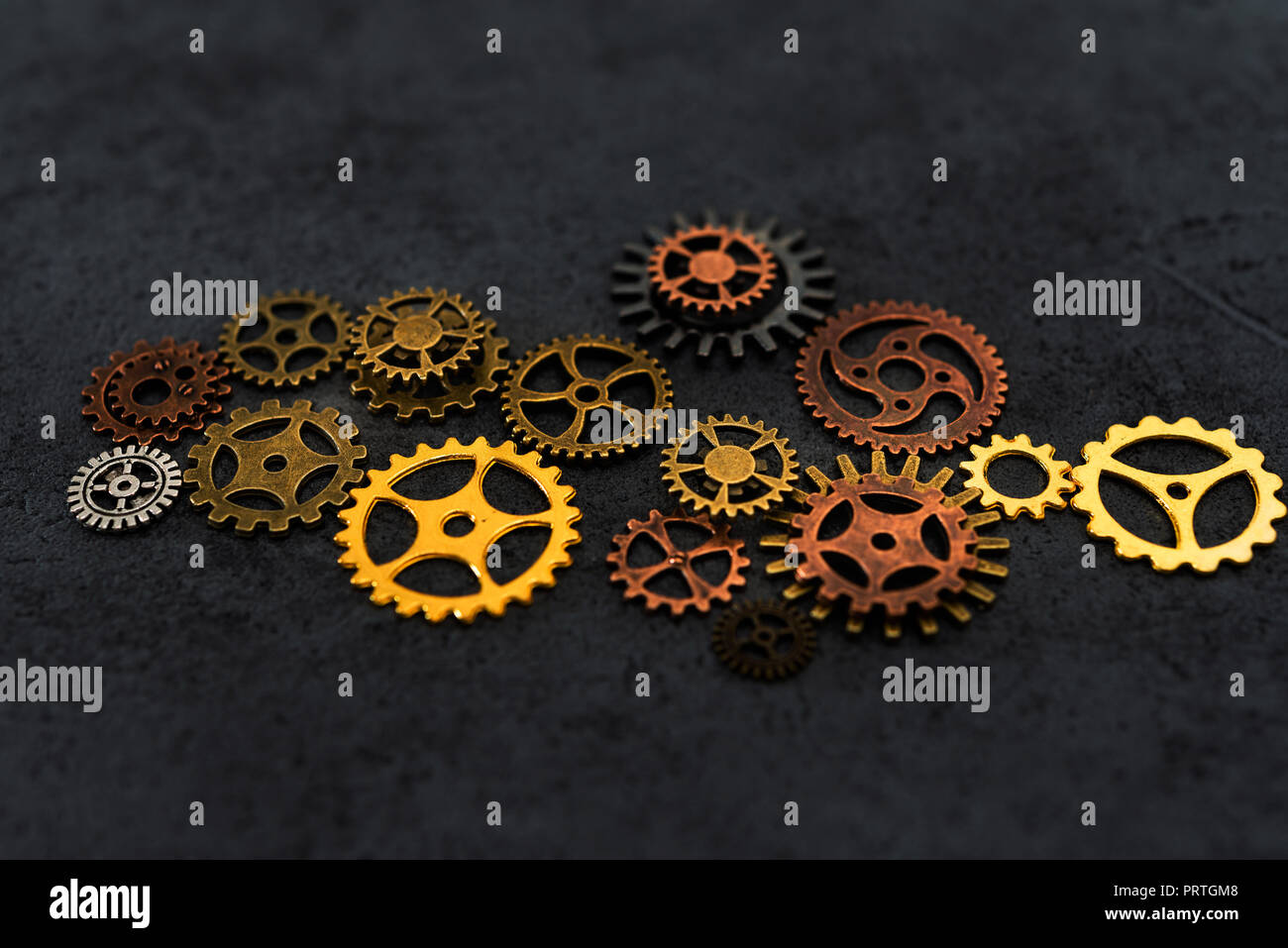 mechanism concept closeup view gear wheel sign icon Stock Photo - Alamy
