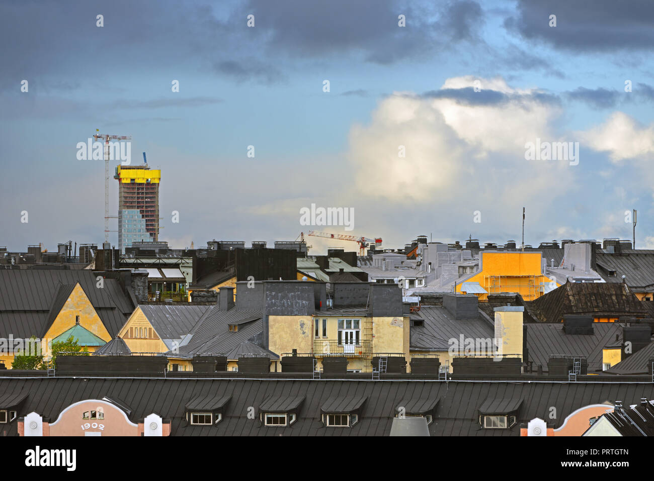 Old roofs of houses of Katajanokka. Helsinki, Finland Stock Photo - Alamy