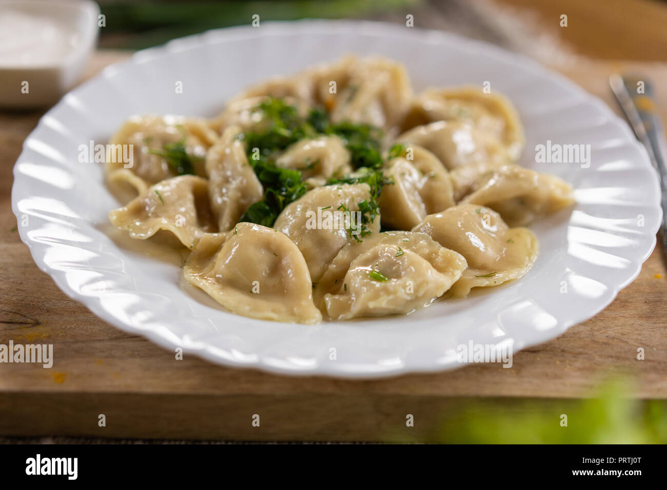 Russian National food. Close up view of traditional belorussian meal ...