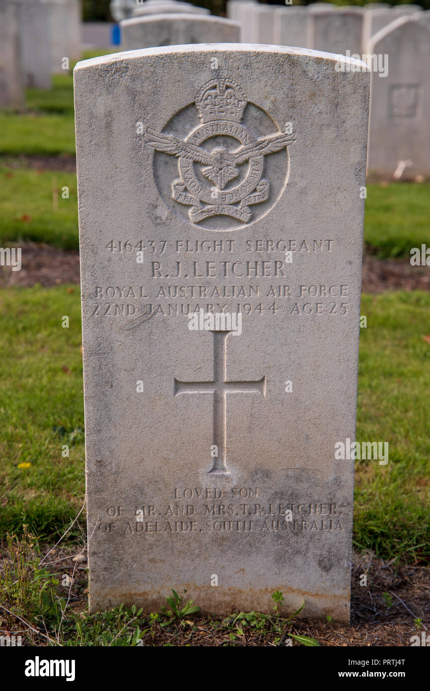 Commonwealth War Graves Commission Grave of Robert John Letcher of the ...