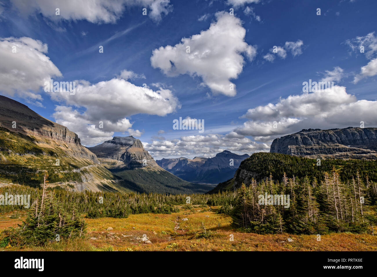 View from below Logan Pass on the stunning Going to the Sun Road ...
