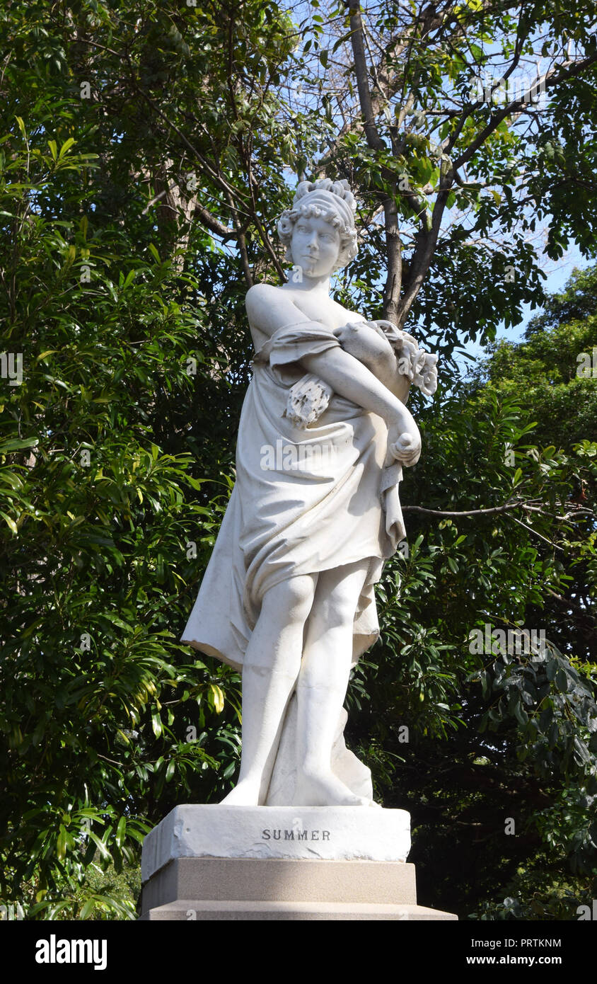Statue to Summer, Royal Botanical Gardens, Sydney Stock Photo - Alamy