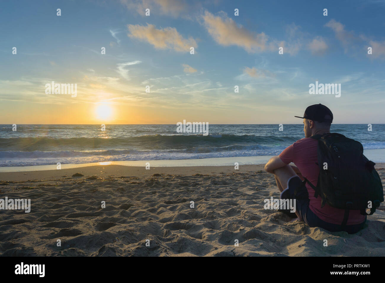 Man enjoying view on beach hi-res stock photography and images - Alamy