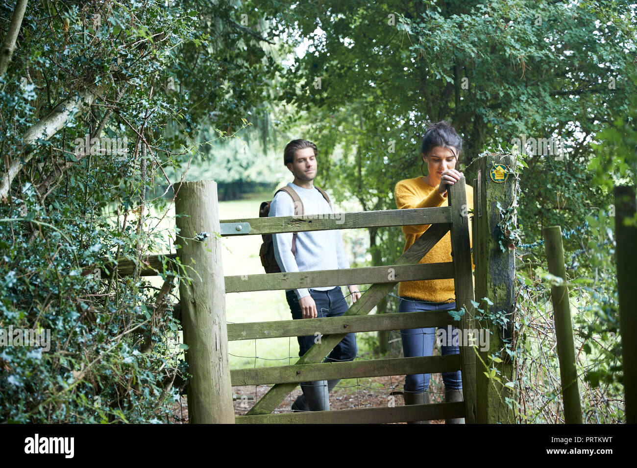 Opening gate people hi-res stock photography and images - Alamy