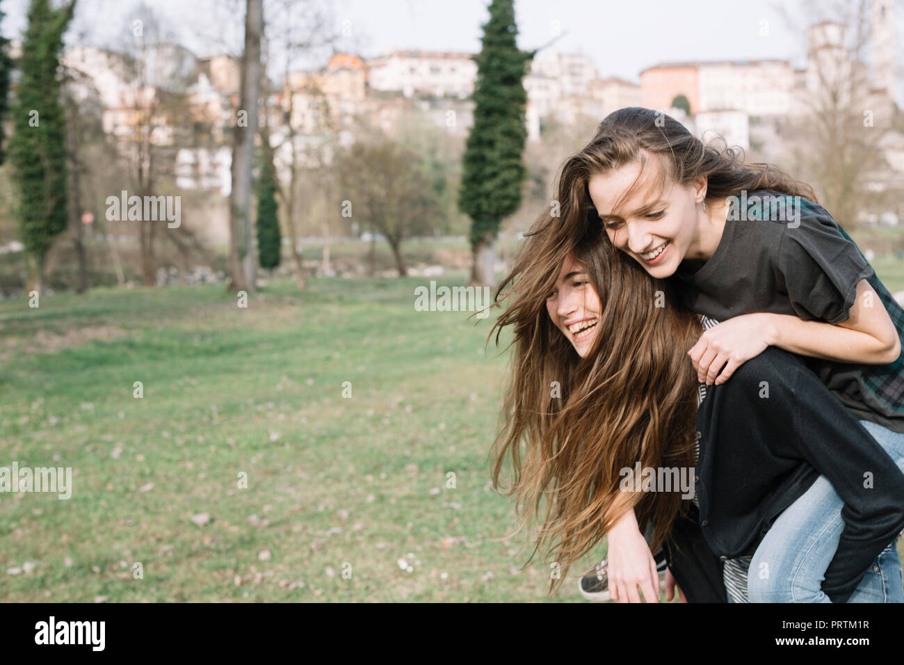 Piggyback ride hi-res stock photography and images - Alamy