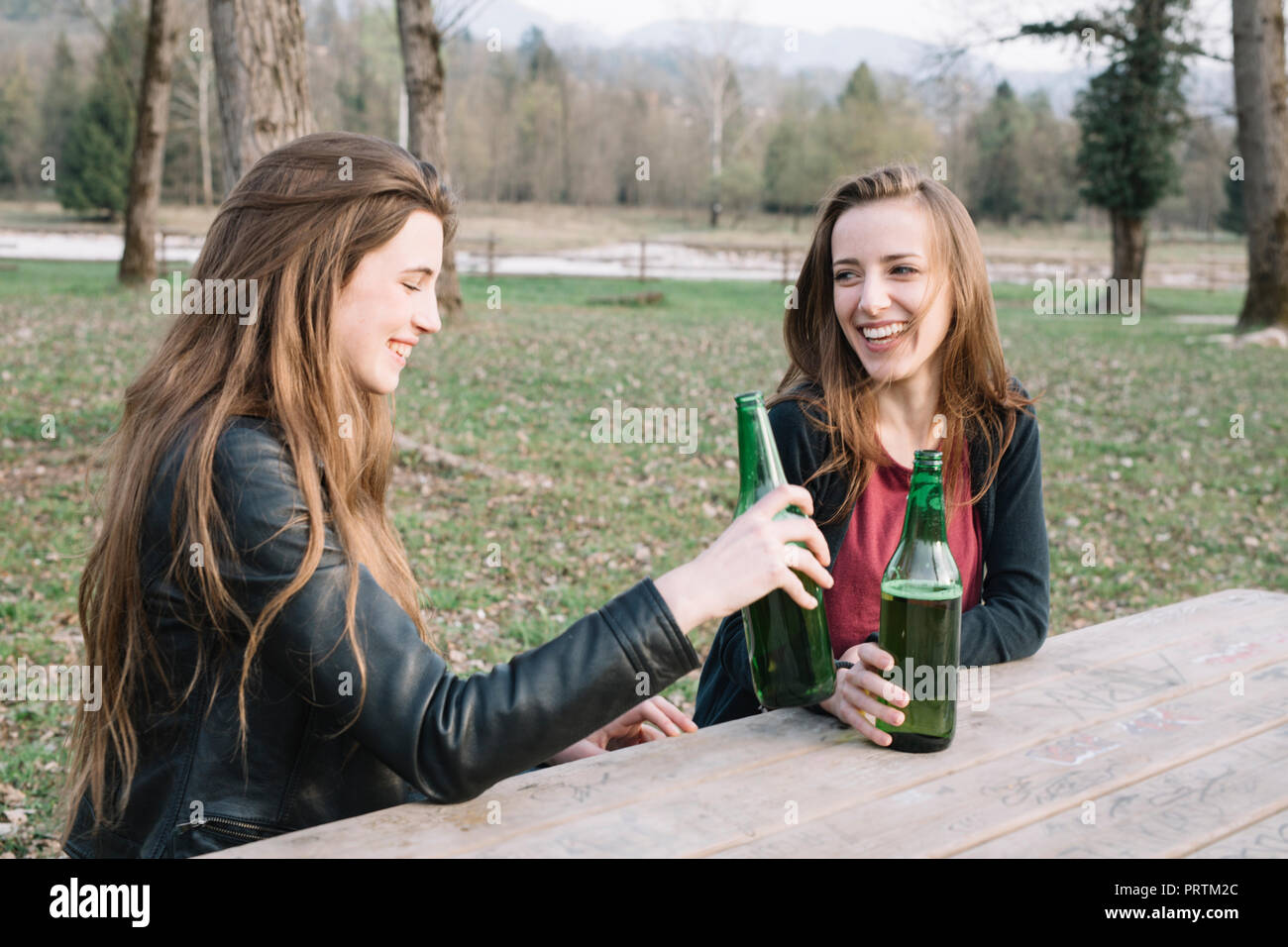 Girl drinking beer hi-res stock photography and images - Alamy
