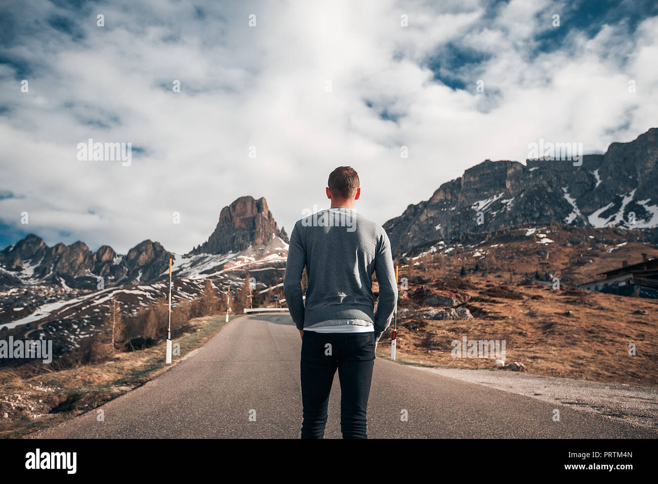 Man standing on the road hi-res stock photography and images - Alamy