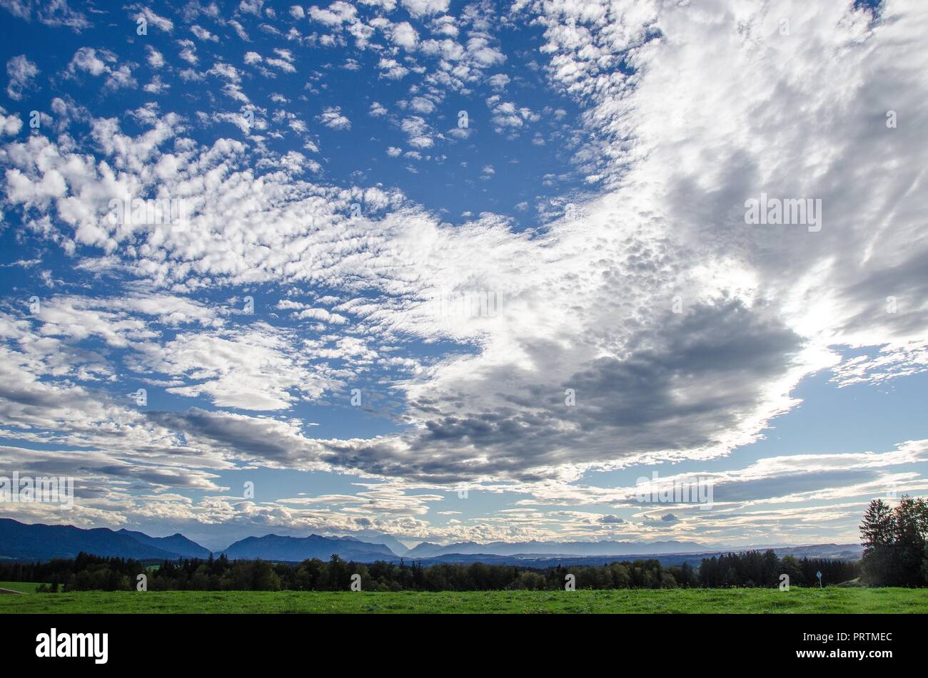 Clouds over the Bavarian Alps - Clouds are given different names based ...