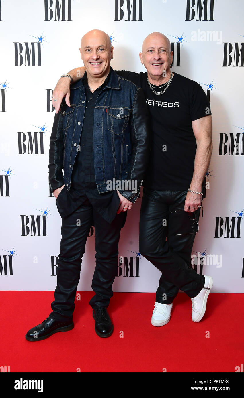 Fred and Richard Fairbrass of Right Said Fred arriving for the BMI ...