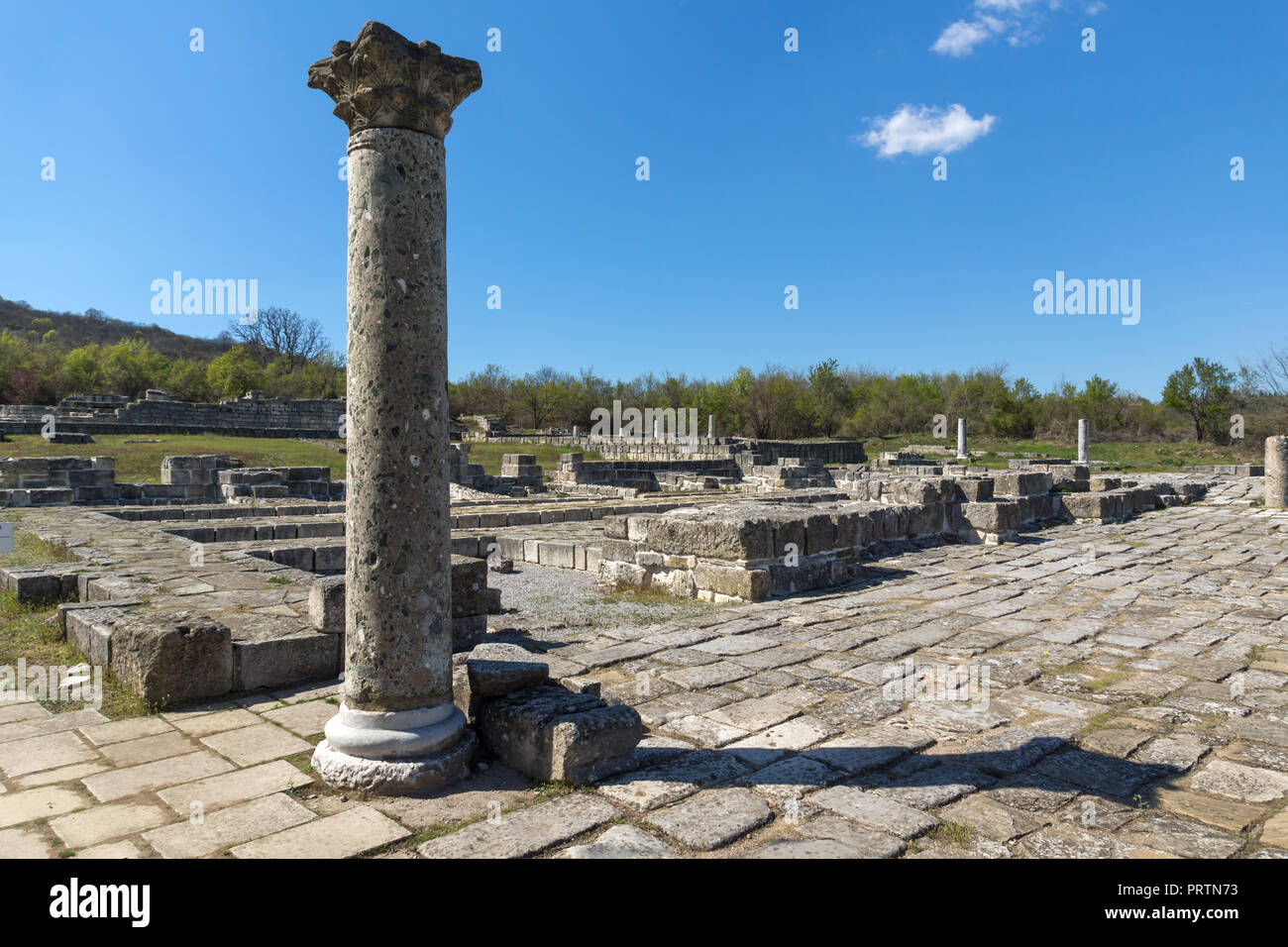 Ruins of The capital of the First Bulgarian Empire medieval stronghold ...
