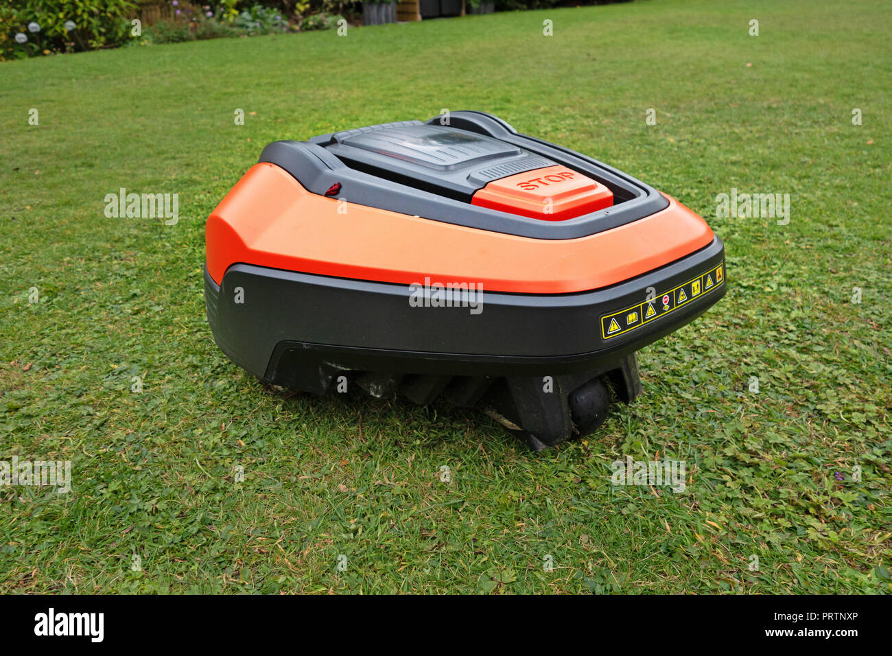 Hi Tech Robot completely Automatic lawn mower Stock Photo - Alamy