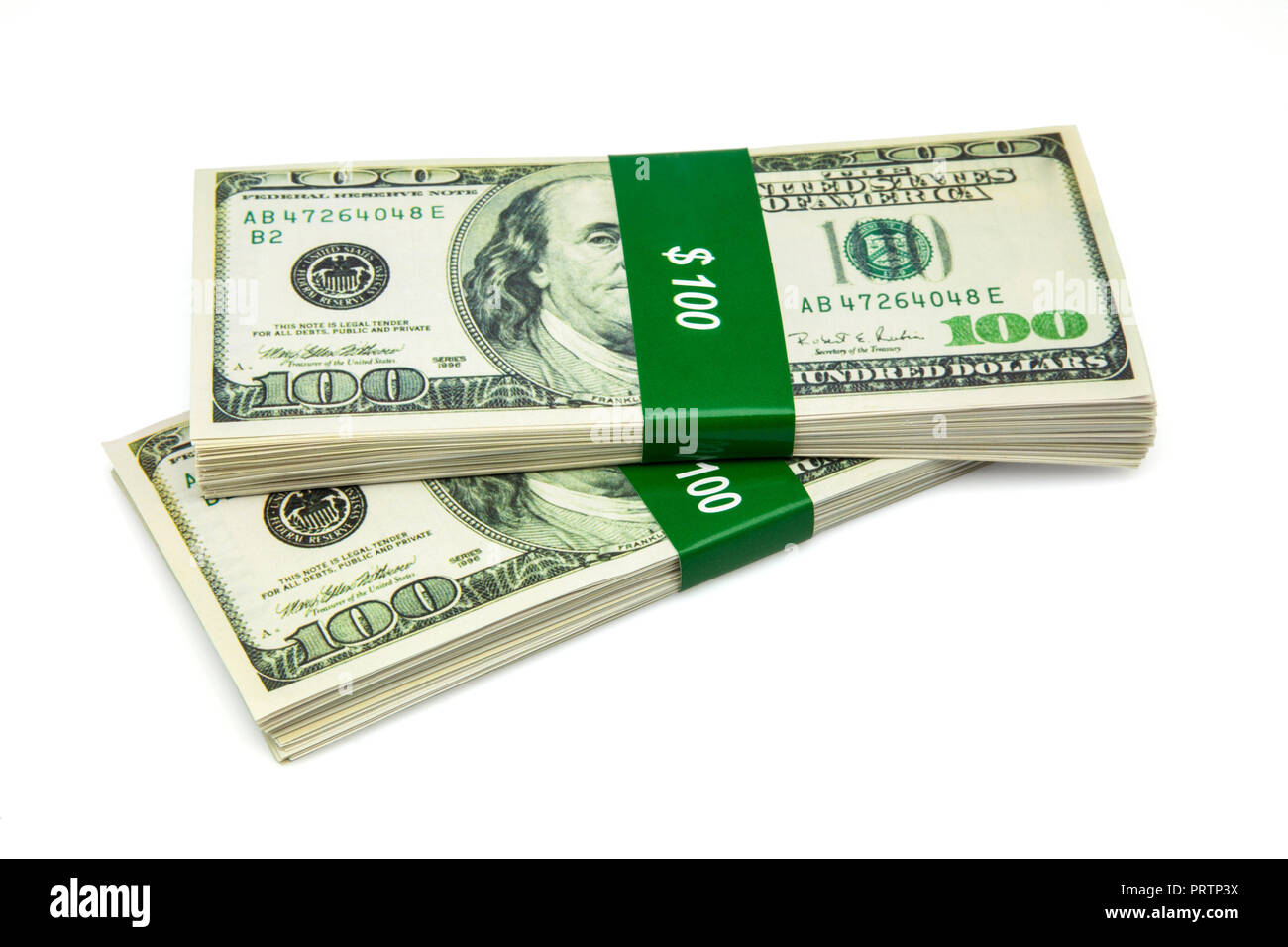 Two bundles of money hi-res stock photography and images - Alamy