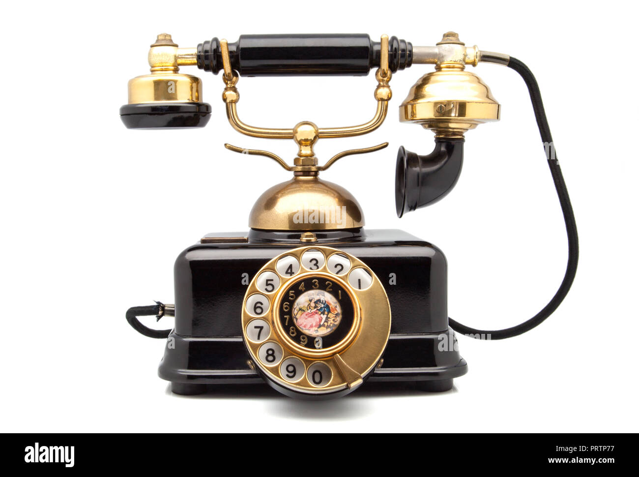 phone retro with golden parts Stock Photo - Alamy