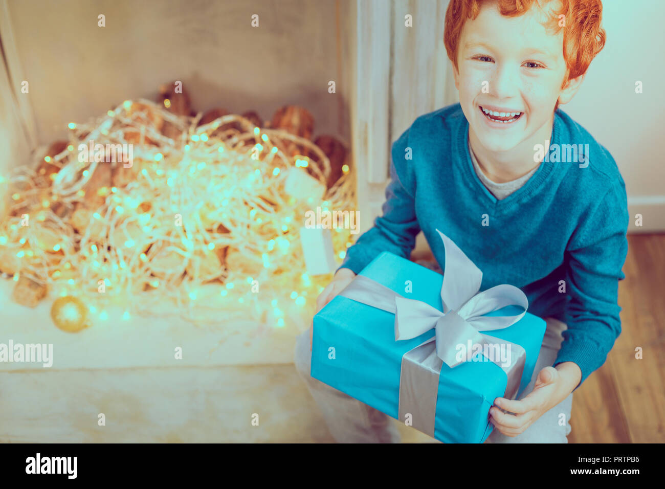 Positive delighted child laughing with joke Stock Photo - Alamy