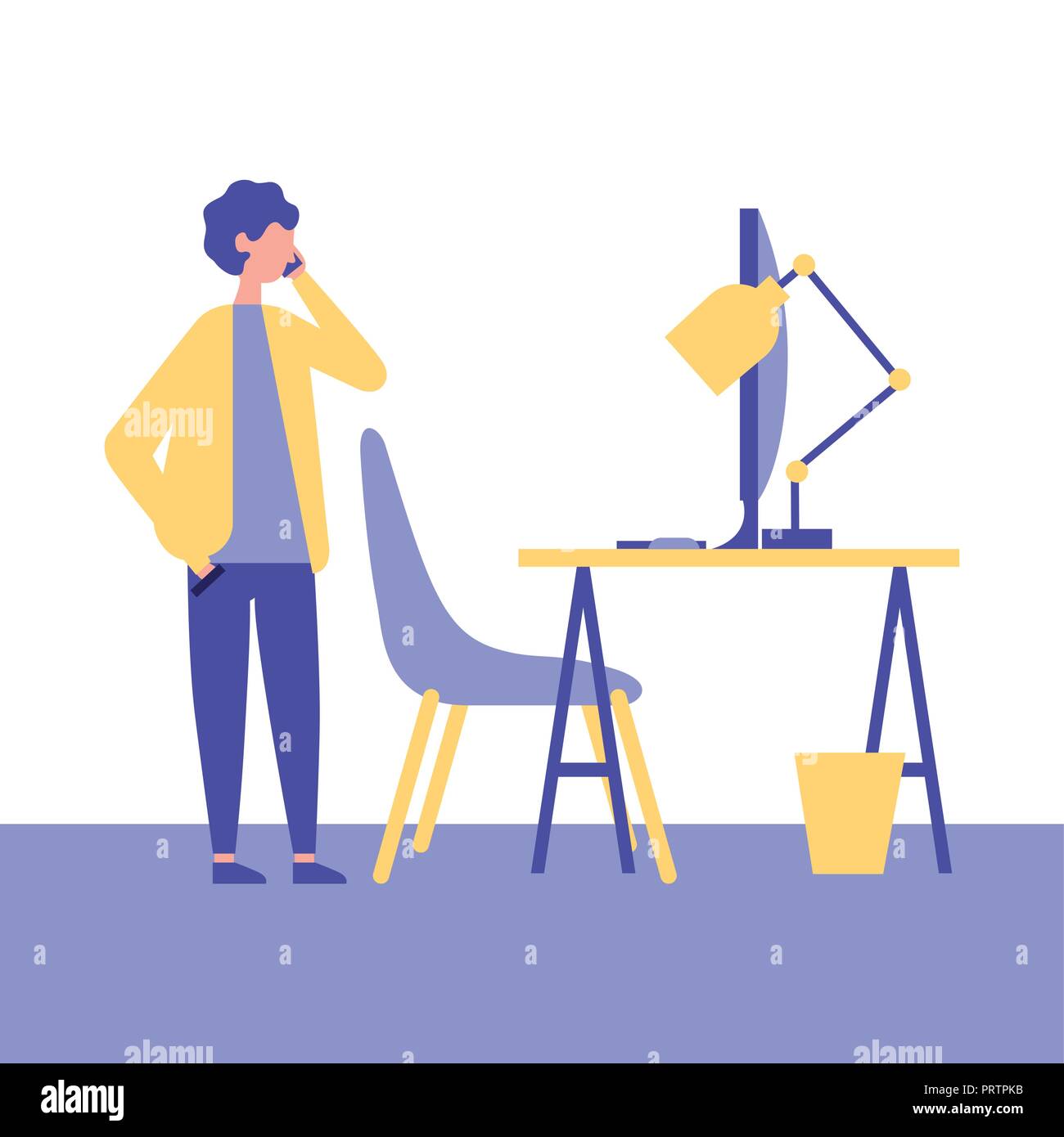 Walking to office outdoor Stock Vector Images - Alamy