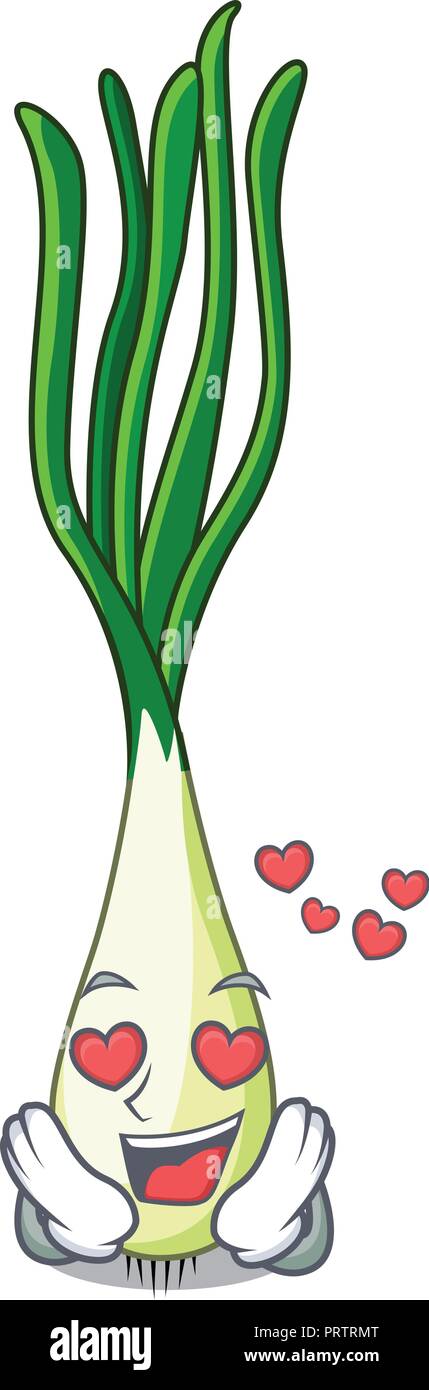 In love cartoon fresh spring onion for cooking Stock Vector Image & Art ...