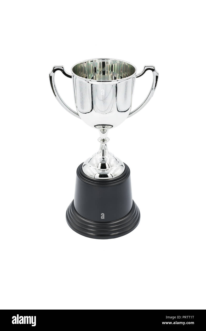 Silver winner cup isolated on white background Stock Photo - Alamy