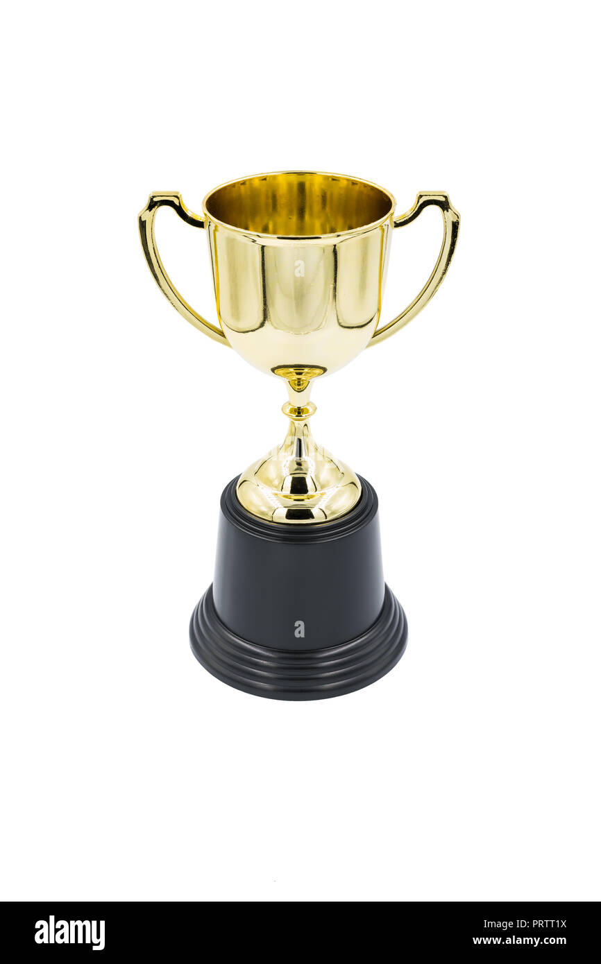 Gold winner cup isolated on white background Stock Photo - Alamy
