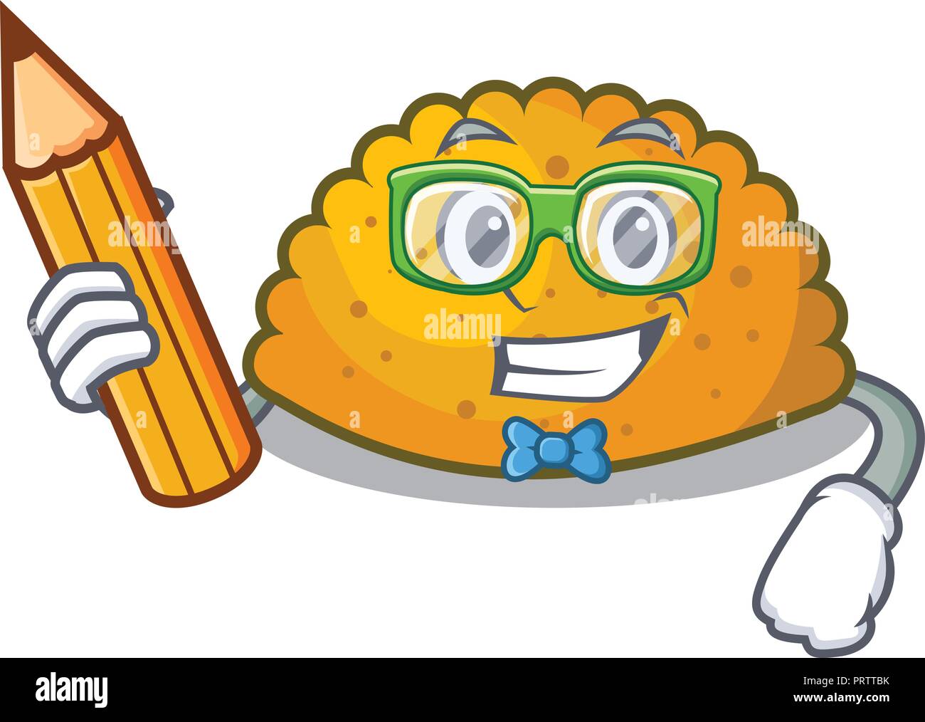 Student delicious fried patties on plate cartoon Stock Vector Image ...