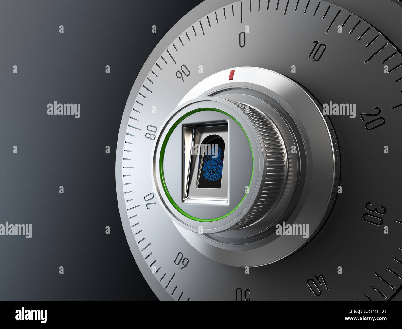 Realistic combination safe lock. Isolated black background. 3d ...