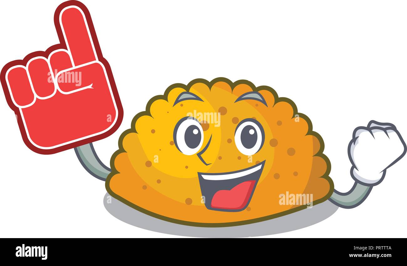 Foam finger homemade patties on the table cartoon Stock Vector Image ...