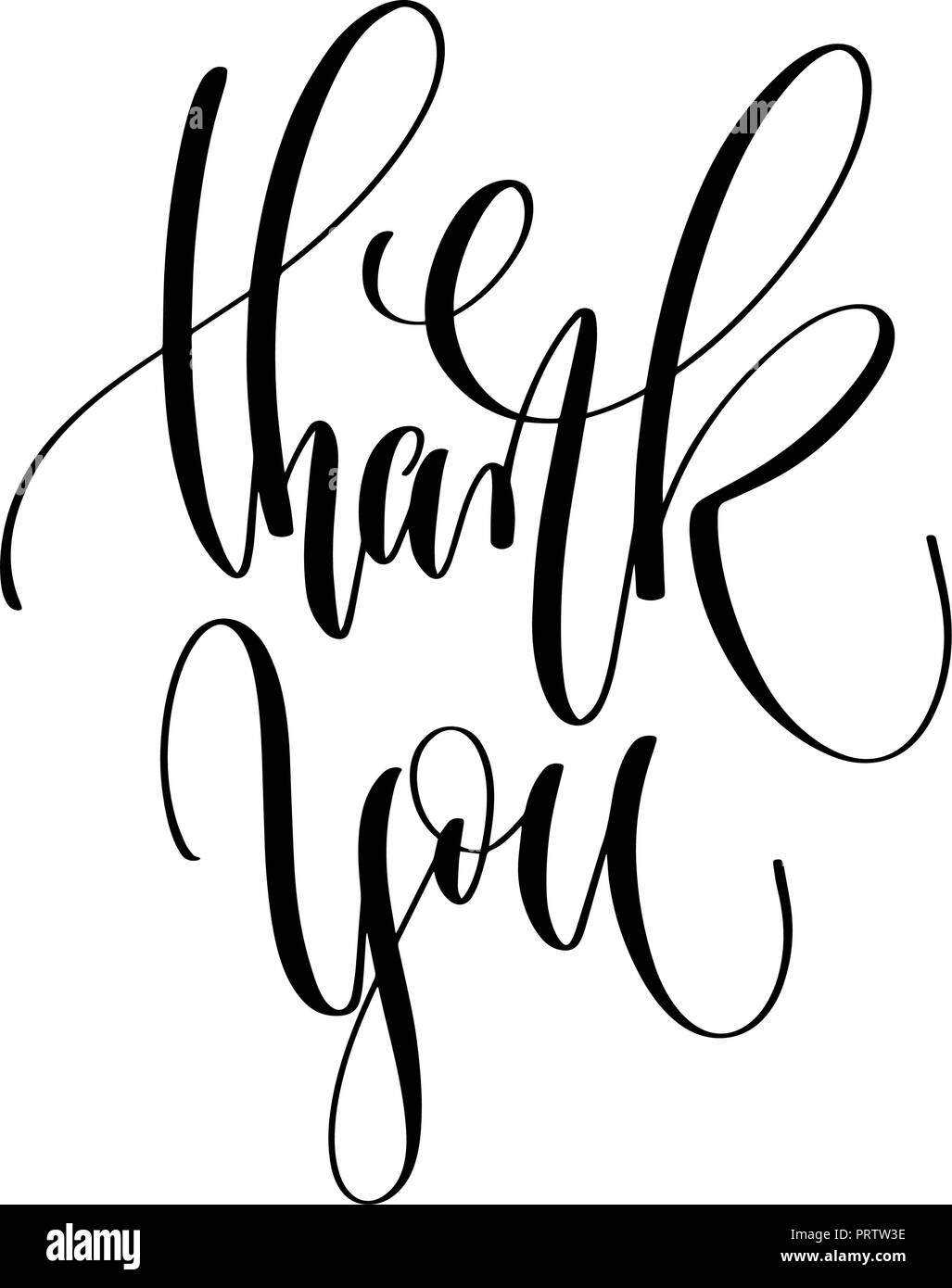 thank you - hand lettering inscription text, motivation and insp Stock ...