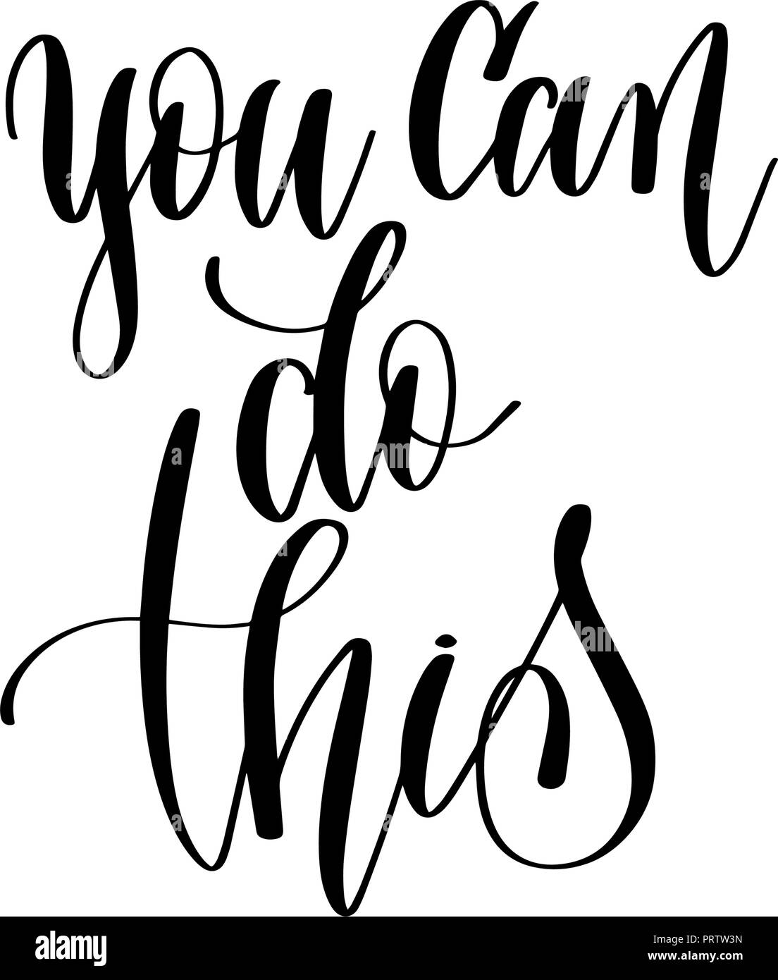you can do it - hand lettering inscription text, motivation and Stock ...