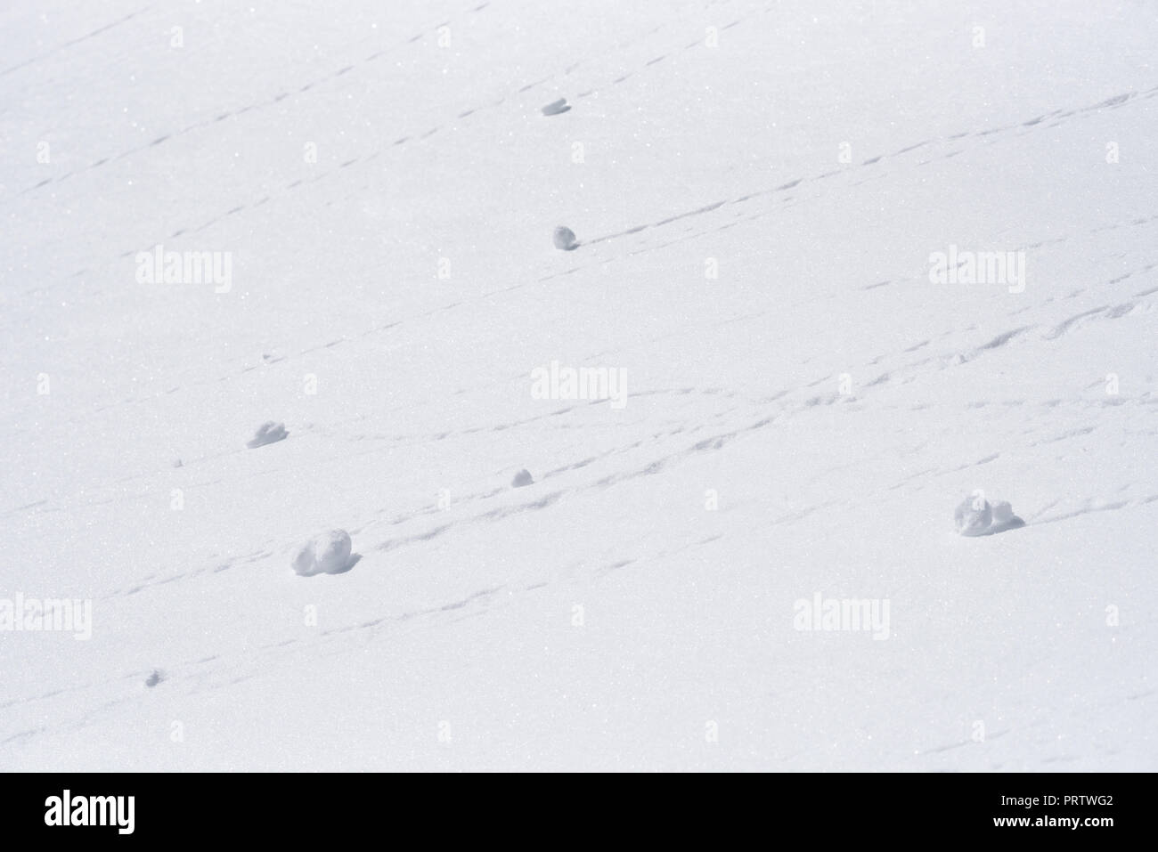 Winter background with snow texture. Mountain slope after snowfall ...
