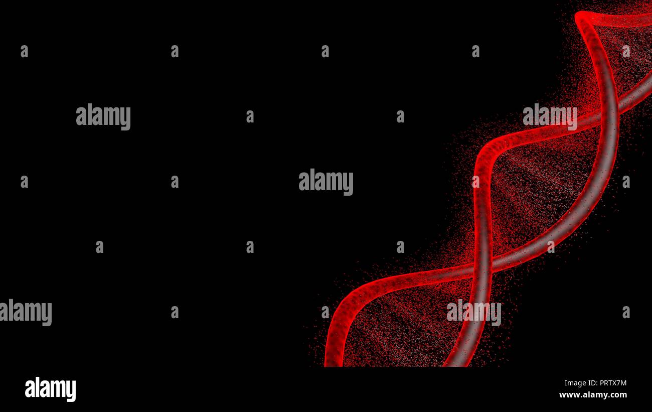 DNA Helix structure with copy space background for text. Abstract ...