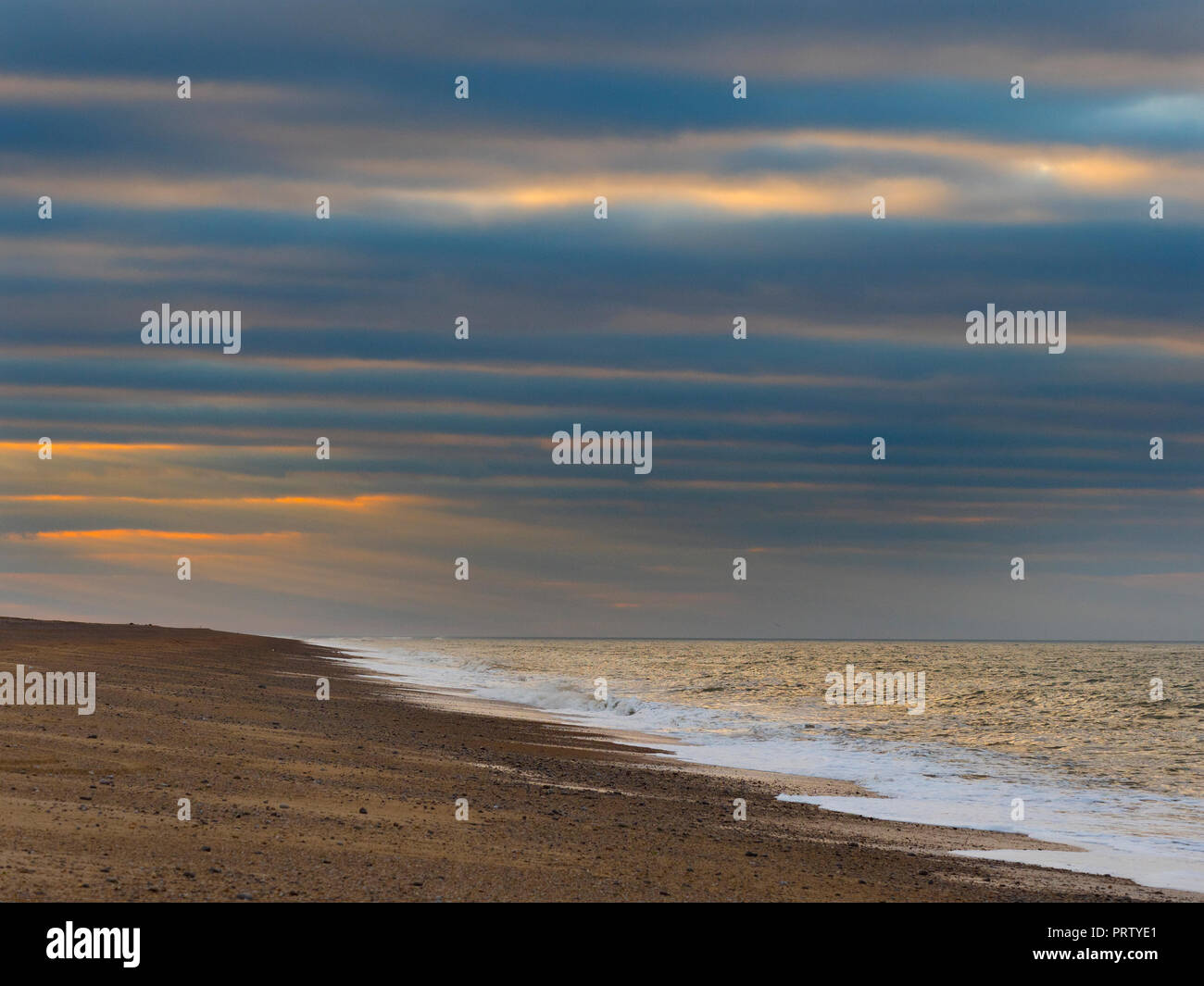 Cley Beach landscape in early October Norfolk UK Stock Photo - Alamy