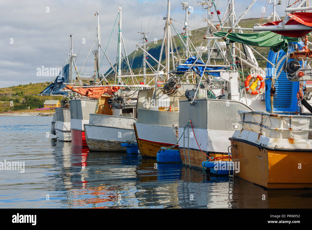 Fishing boats berth in hi-res stock photography and images - Alamy