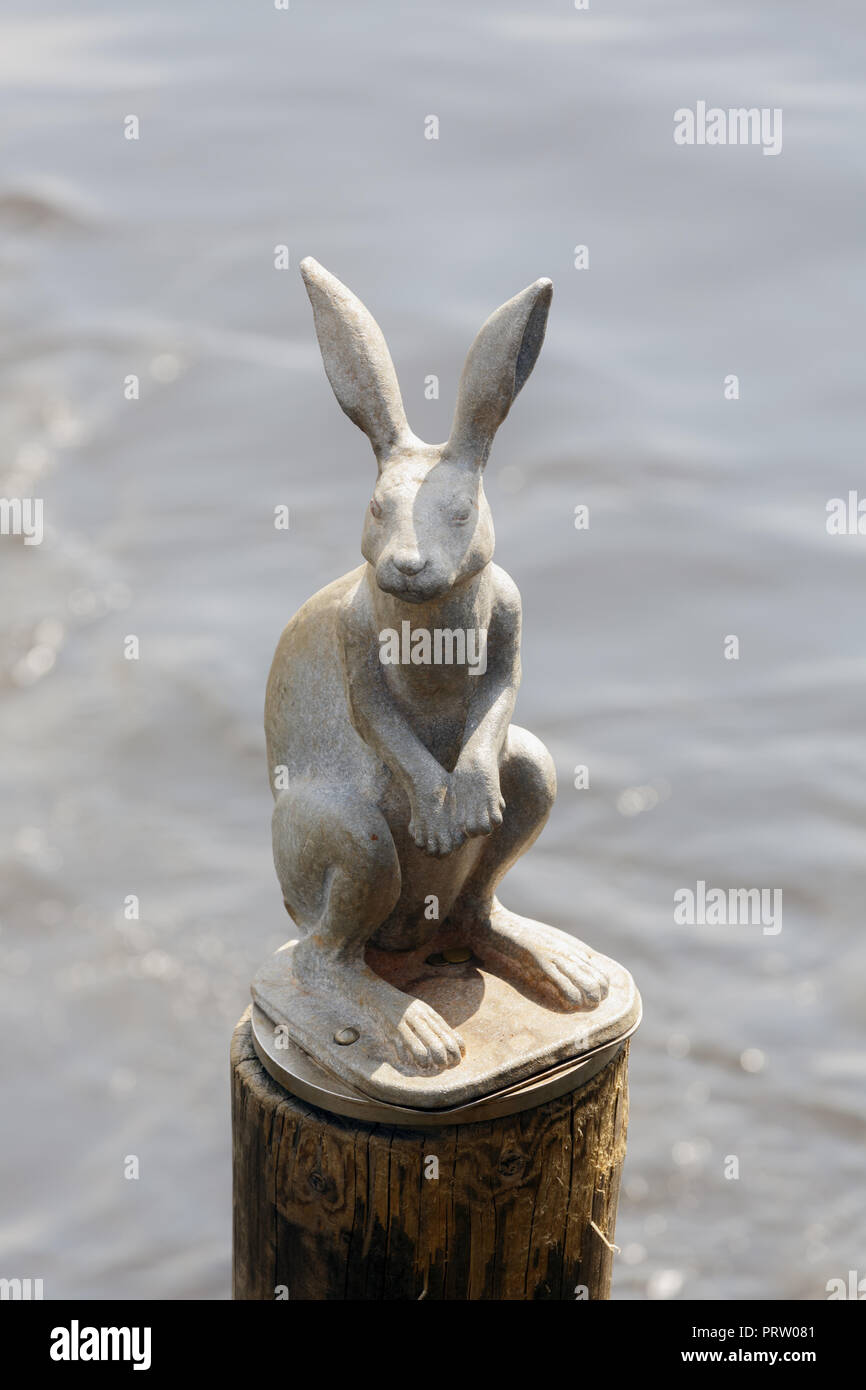 Rabbit on a pile of about Ioanovskogo Bridge in St. Petersburg Stock ...