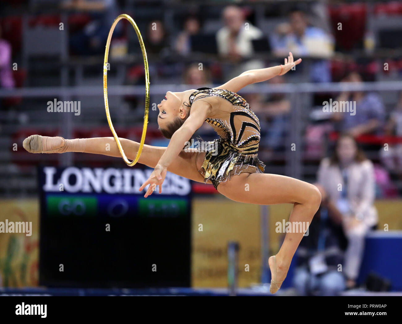 Sofia, Bulgaria - 14 September, 2018: Dina AVERINA from Russia performs with hoop during The ...