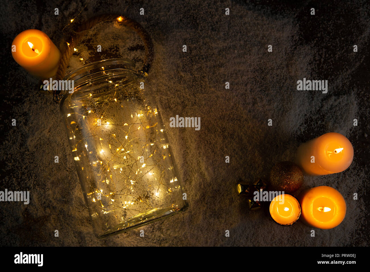 Gold yellow candles hi-res stock photography and images - Alamy