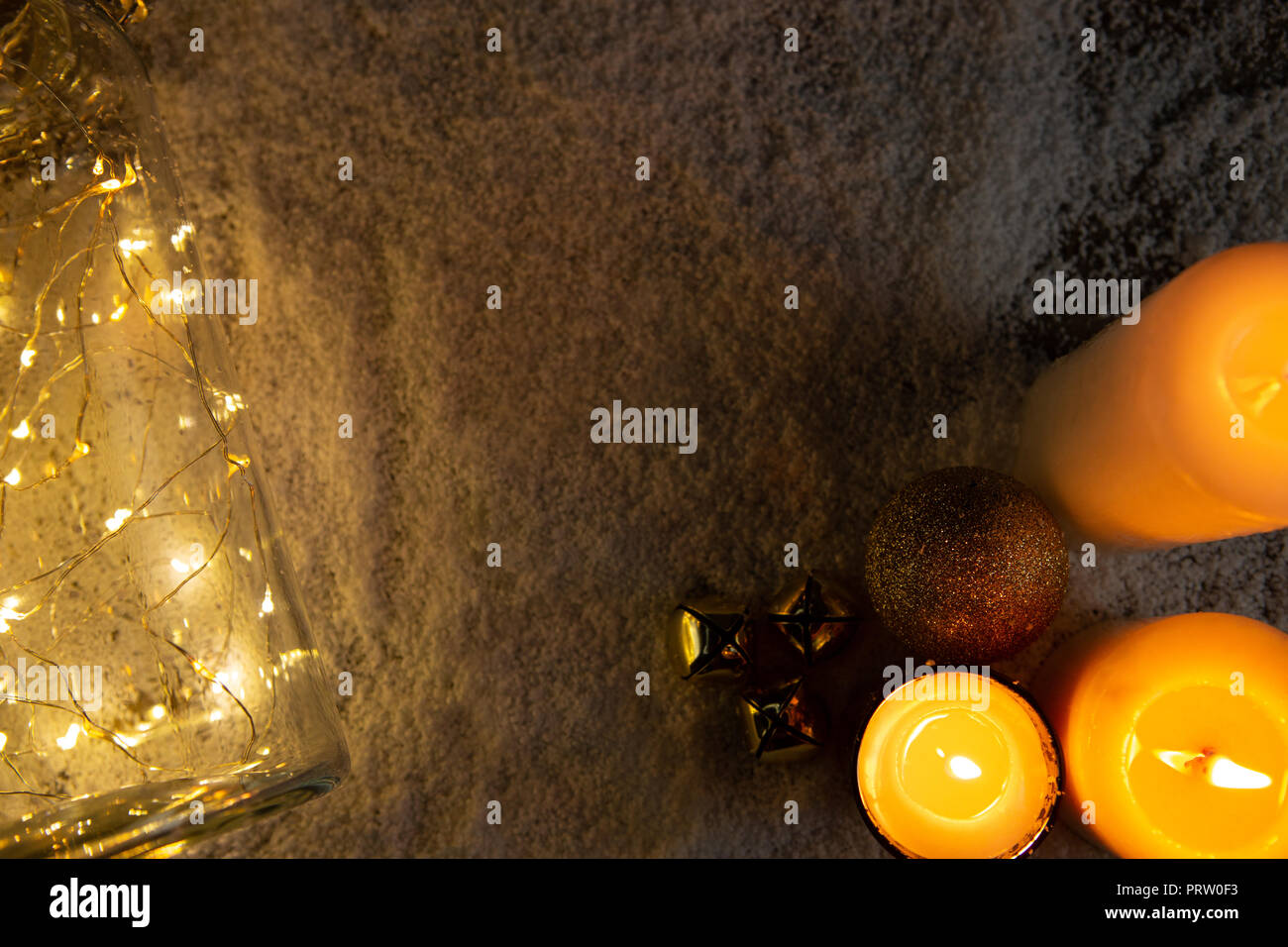 Gold yellow candles hi-res stock photography and images - Alamy