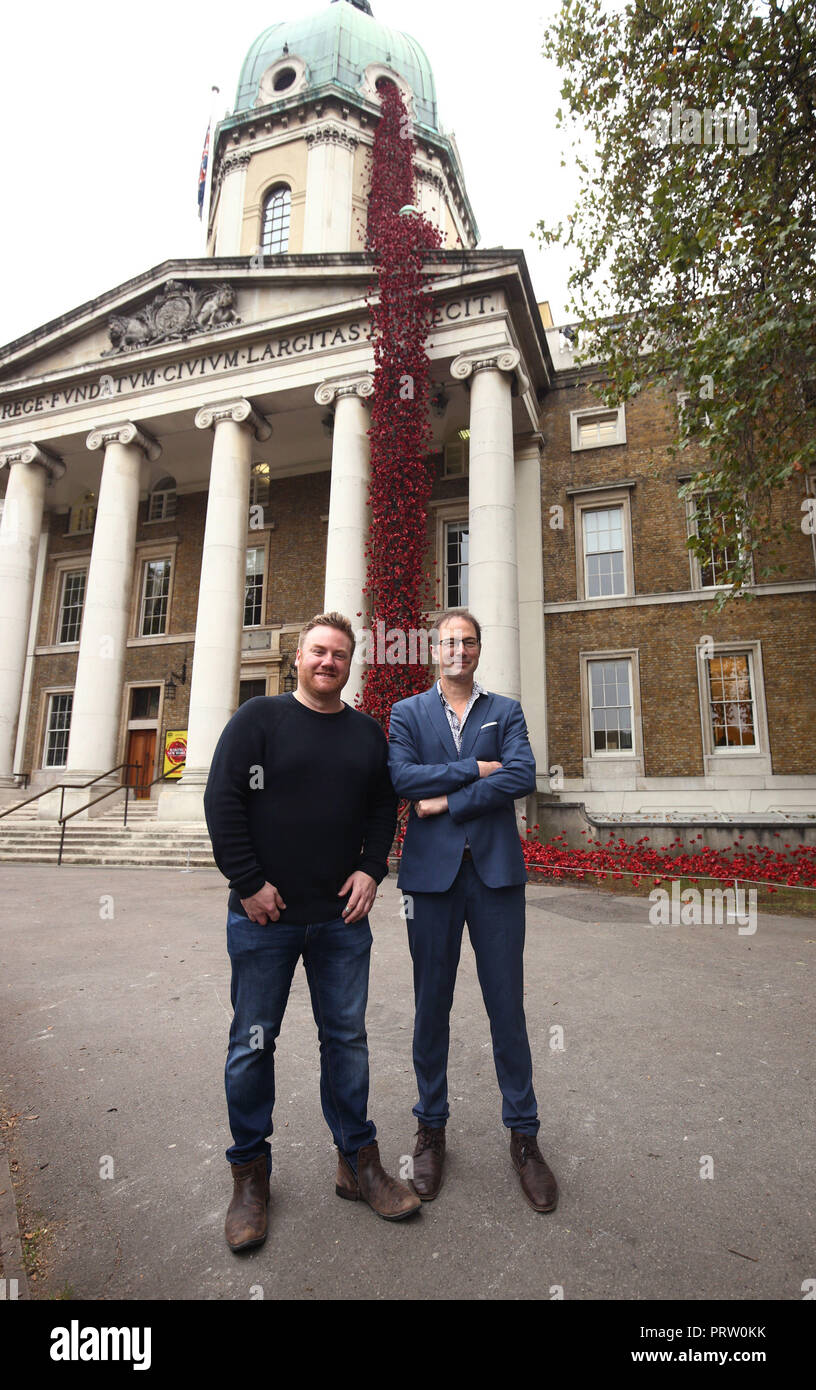 EDITORIAL USE ONLY Artist Paul Cummins (left) and designer Tom Piper ...