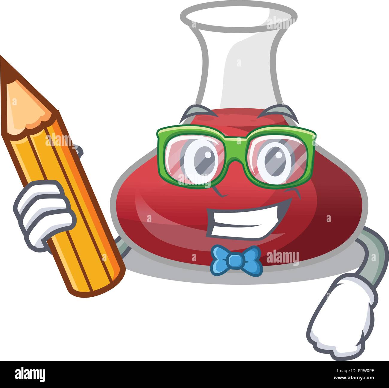 Student delicious red wine with cartoon decanter Stock Vector Image ...