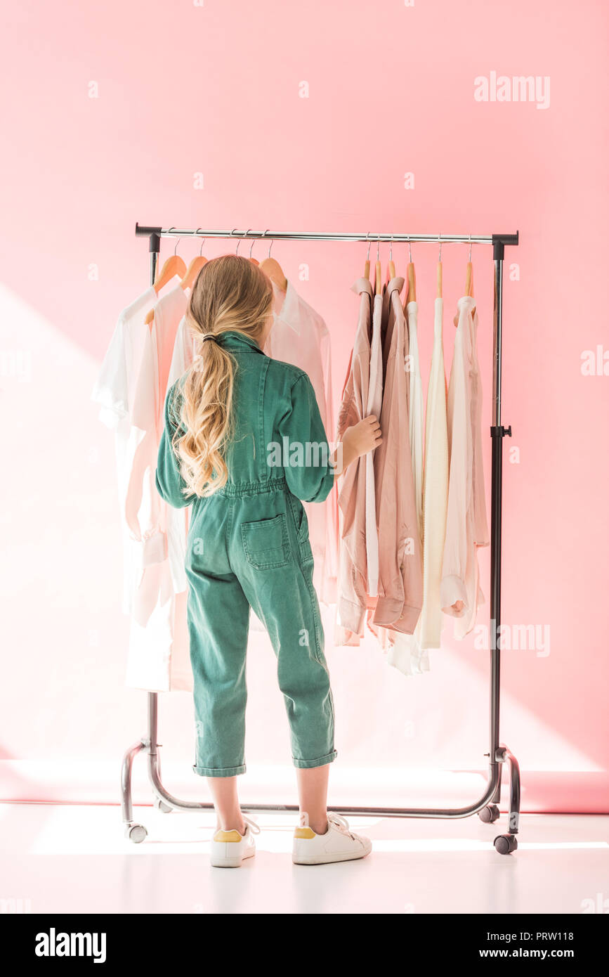 Rear view preteen girl in hi-res stock photography and images - Alamy