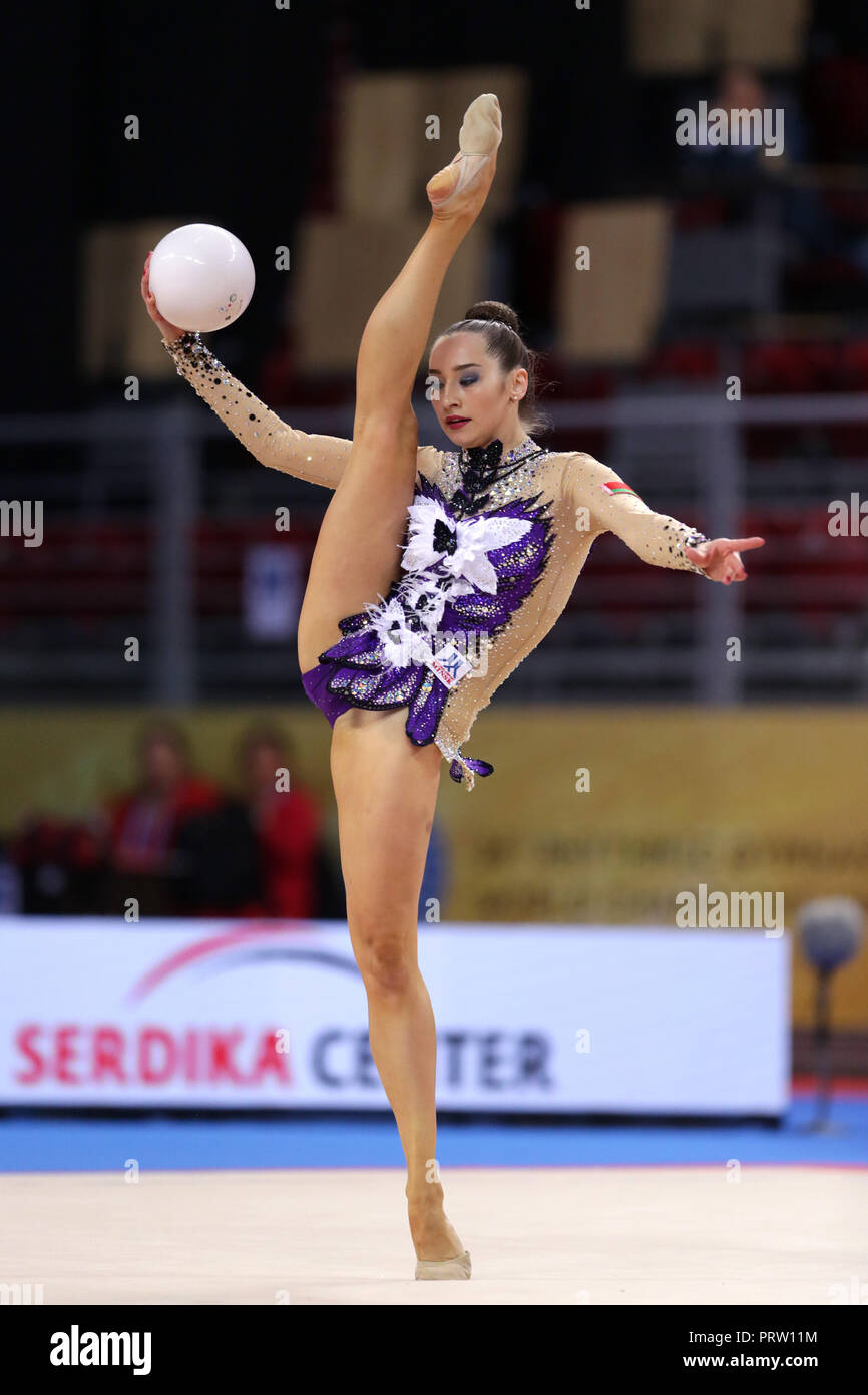 Sofia, Bulgaria - 14 September, 2018: Katsiaryna HALKINA from Belarus ...