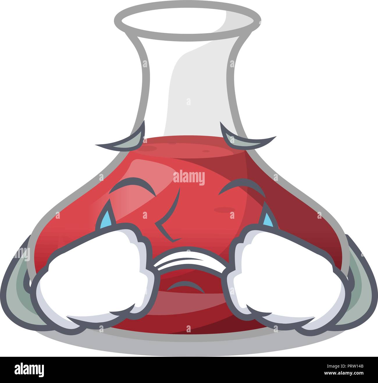 Crying wine decanter on the table cartoon Stock Vector Image & Art - Alamy