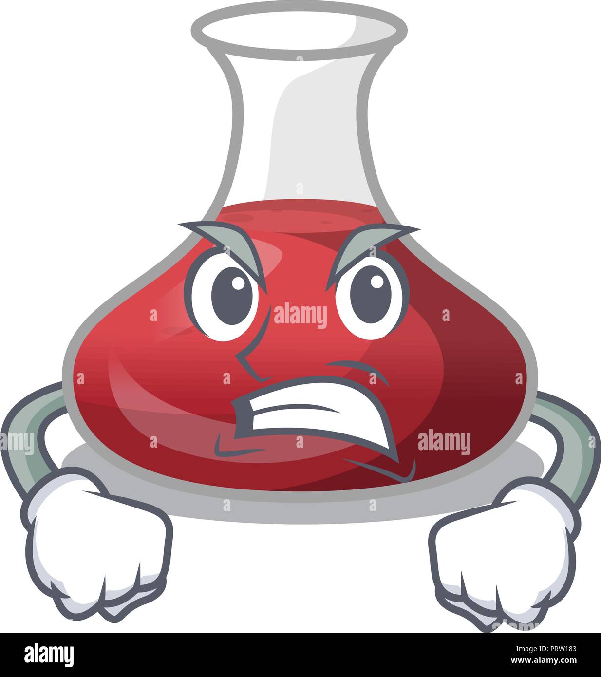 Angry wine decanter on the table cartoon Stock Vector Image & Art - Alamy