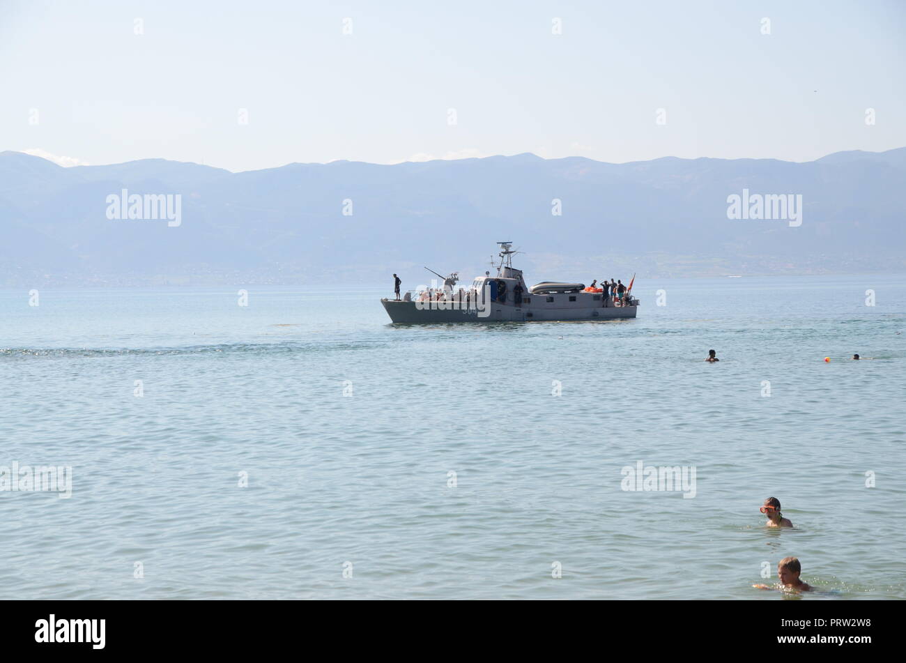 st naum on lake ohrid macedonia tourist destination naval vessel ship ...