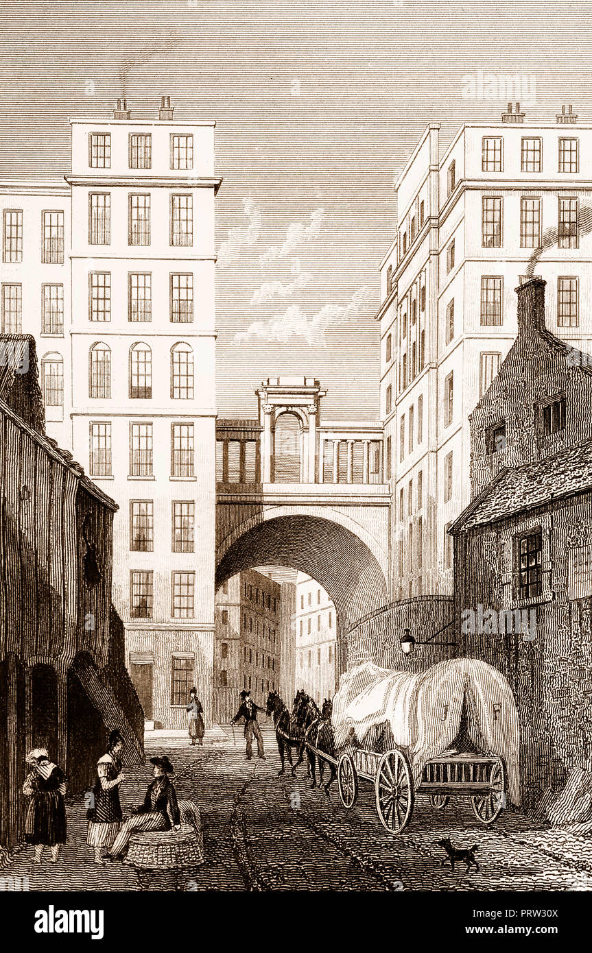 The Regent Bridge, Edinburgh, Scotland, 19th century, from Modern ...